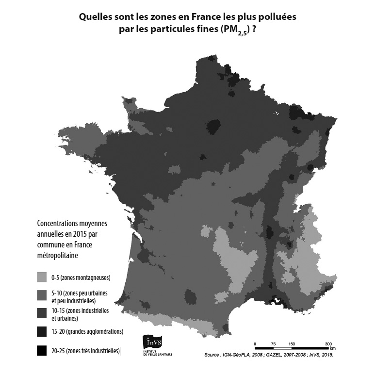 Pollution aux particules fines en France - La Science Simplement